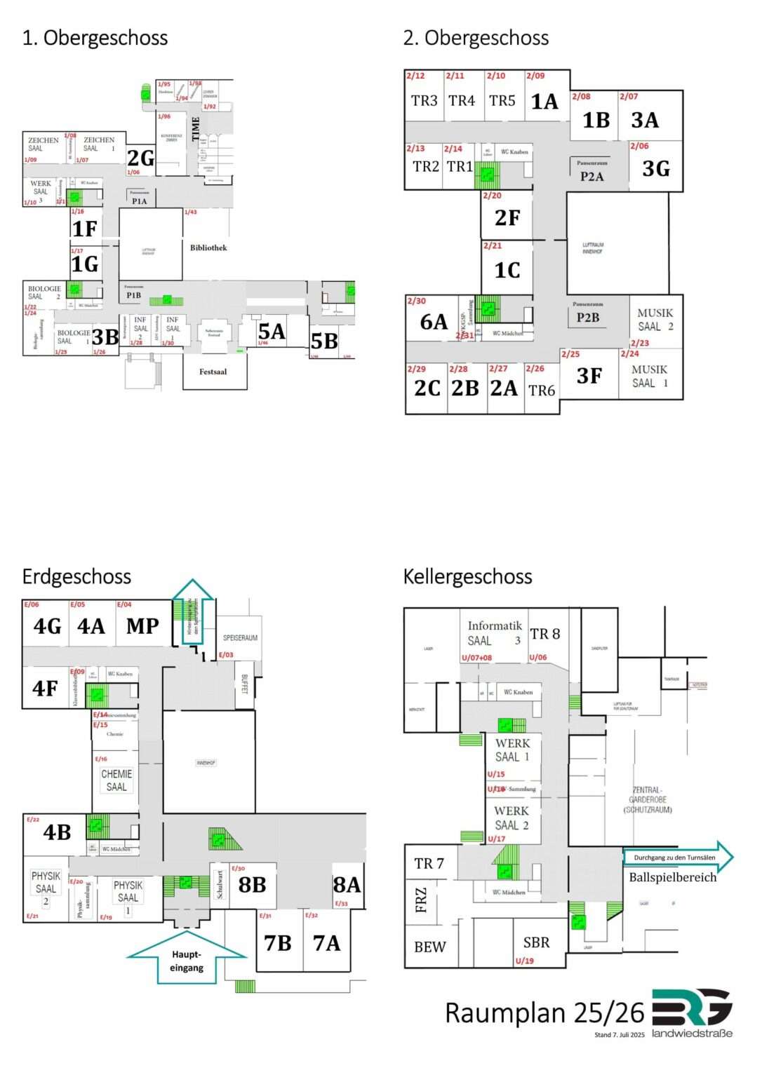 Raumplan – BRG Landwiedstraße